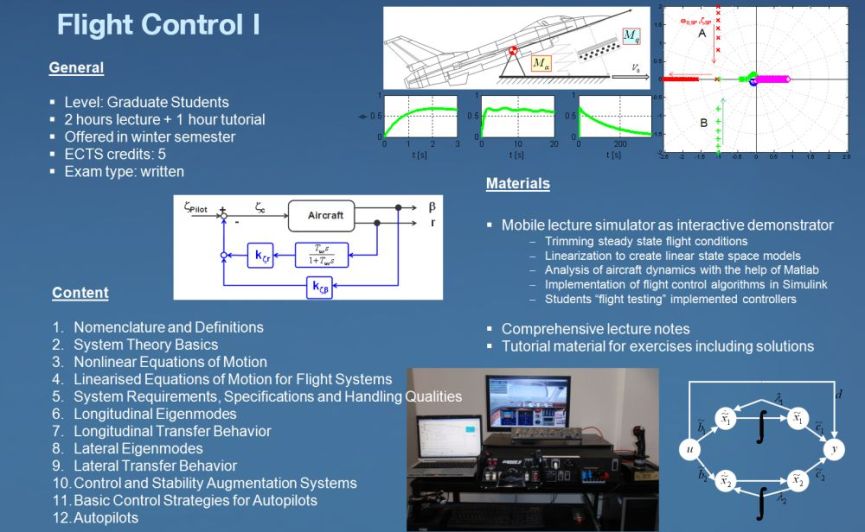 Fundamentals of Flight Control | TUM – Institute of Flight System Dynamics